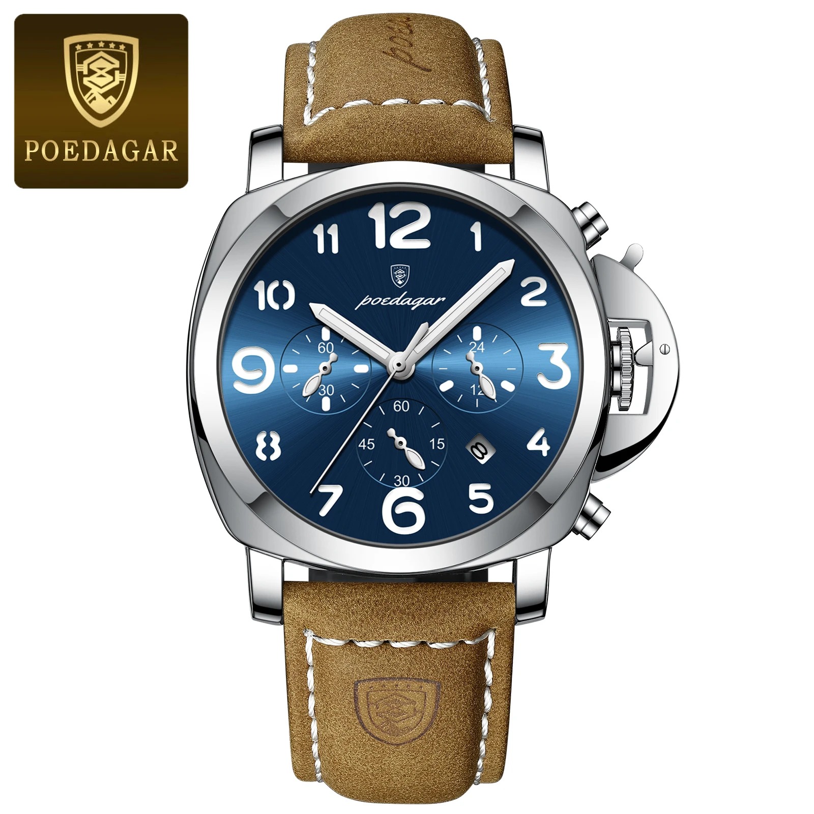 POEDAGAR Luxury Man Watch (Silver Blue) code-248 – Watch hub BD