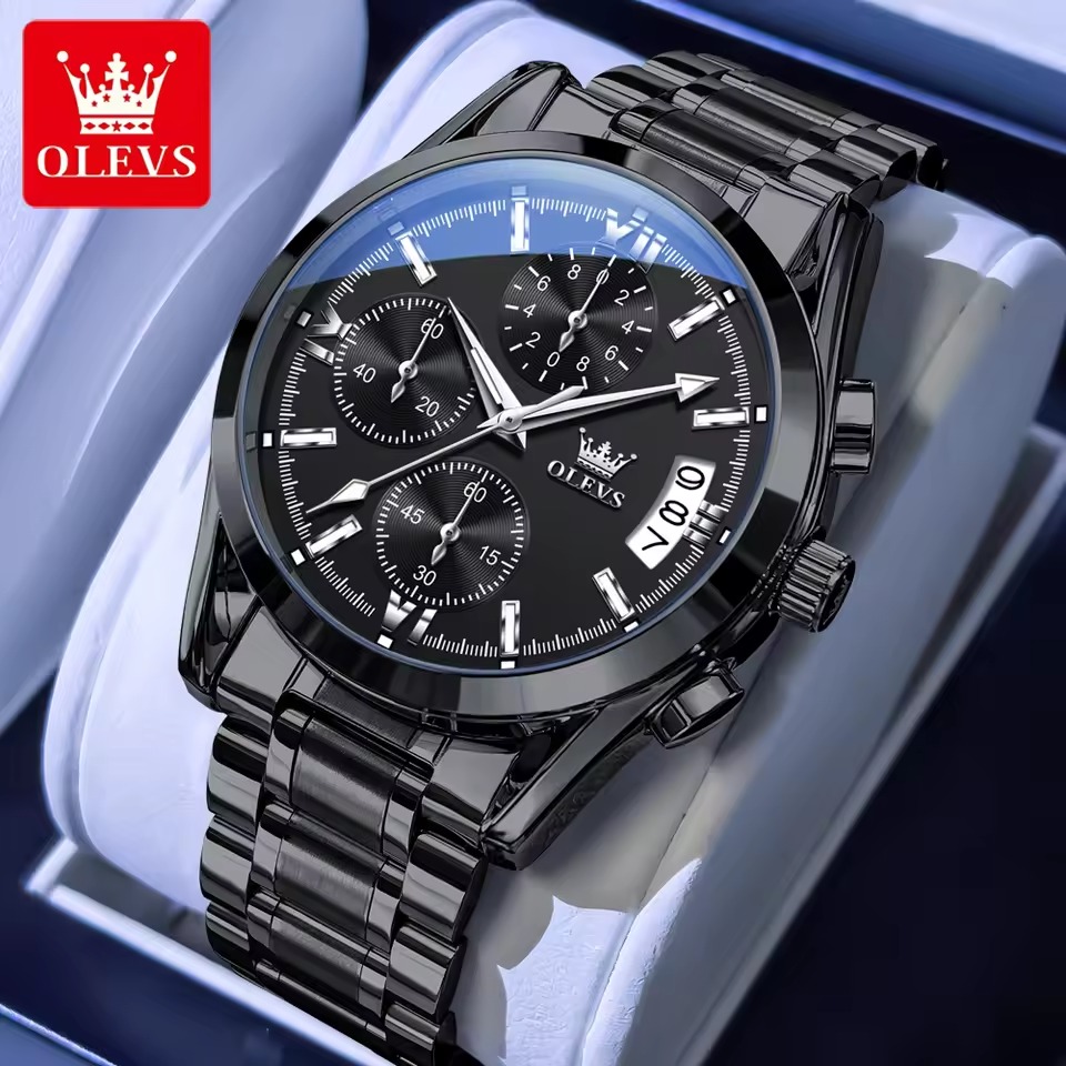 Olevs 2987 Men Black Chronograph Code-313 – Watch hub BD